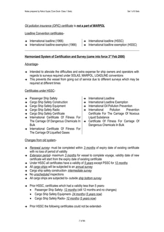 Set 1 certificates and survey | DOC