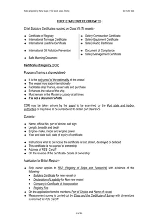 Set 1 certificates and survey | DOC