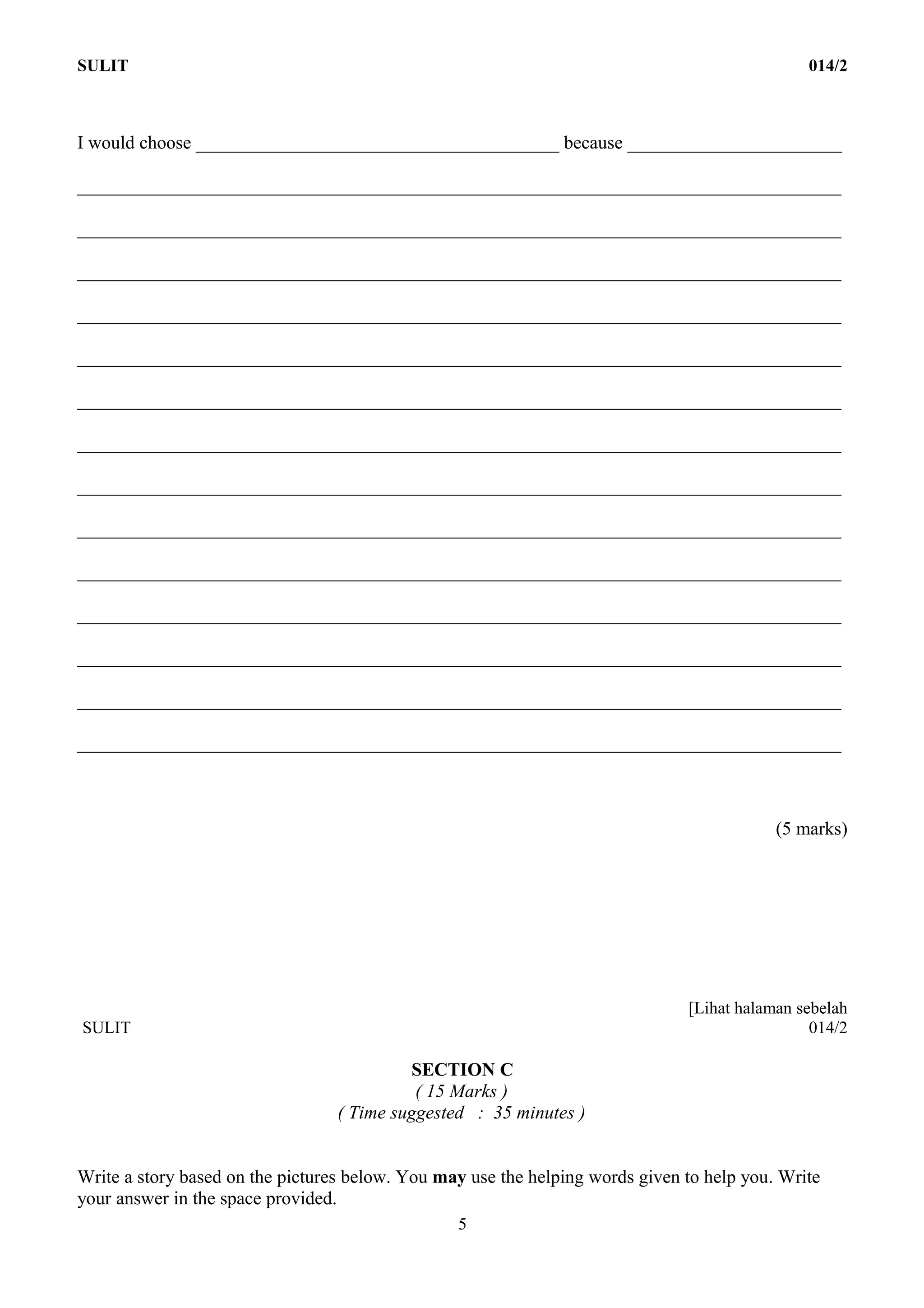 Set 1 kertas 2(English UPSR) | DOC