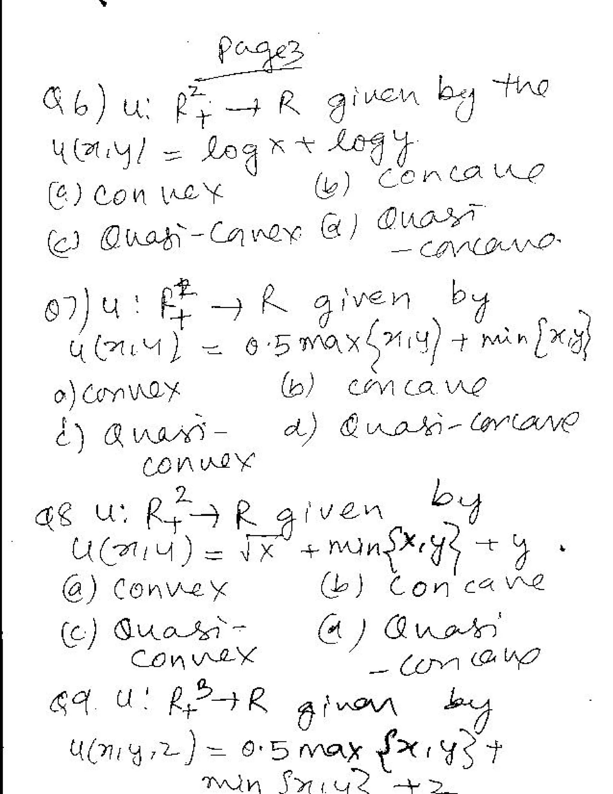MA ECO ENTRANCE QUASI CONCAVE QUASI CONVEX AND QUASICONCAVE | PDF