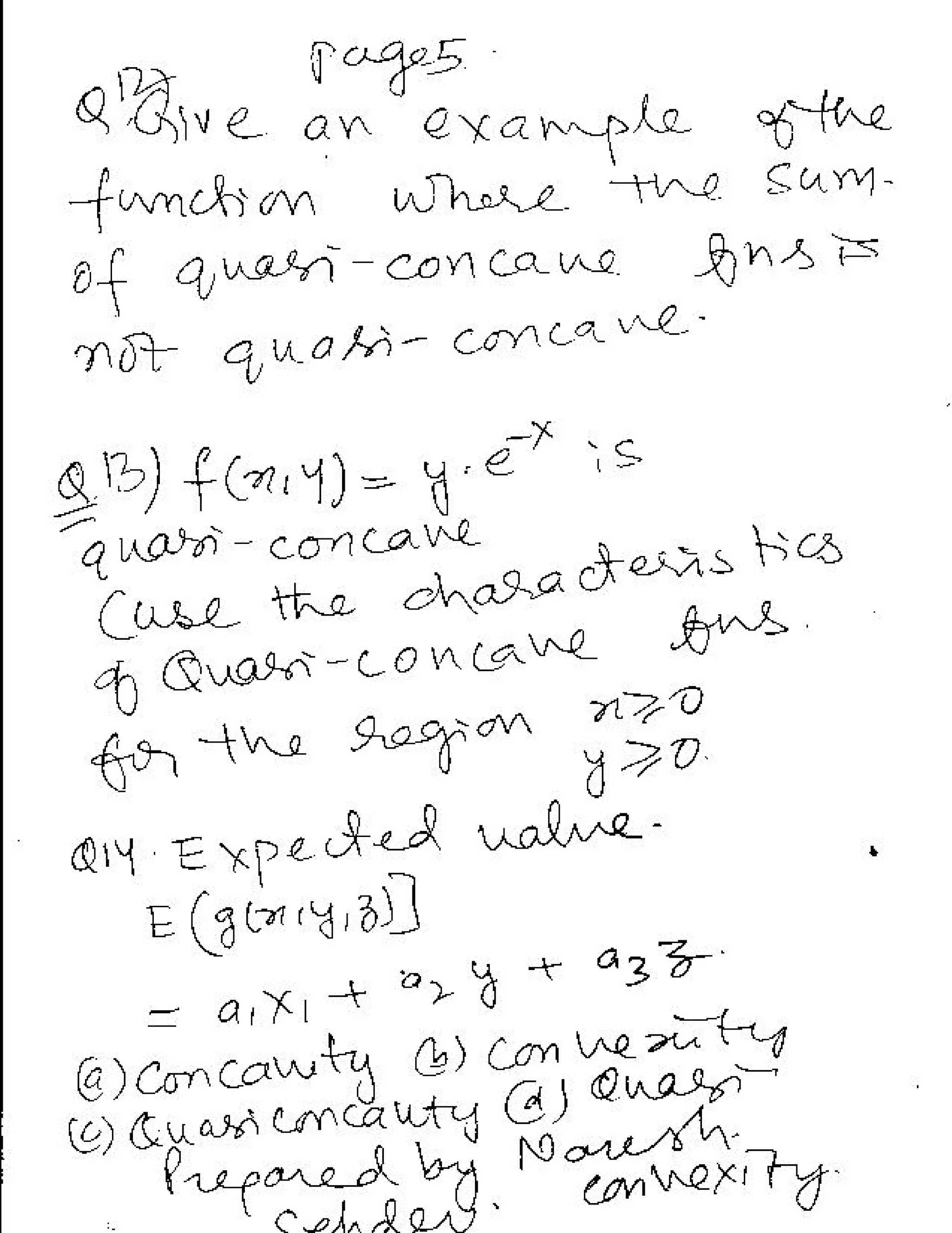 MA ECO ENTRANCE QUASI CONCAVE QUASI CONVEX AND QUASICONCAVE | PDF