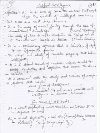 Artificial Intelligence Notes- Set2 | PDF