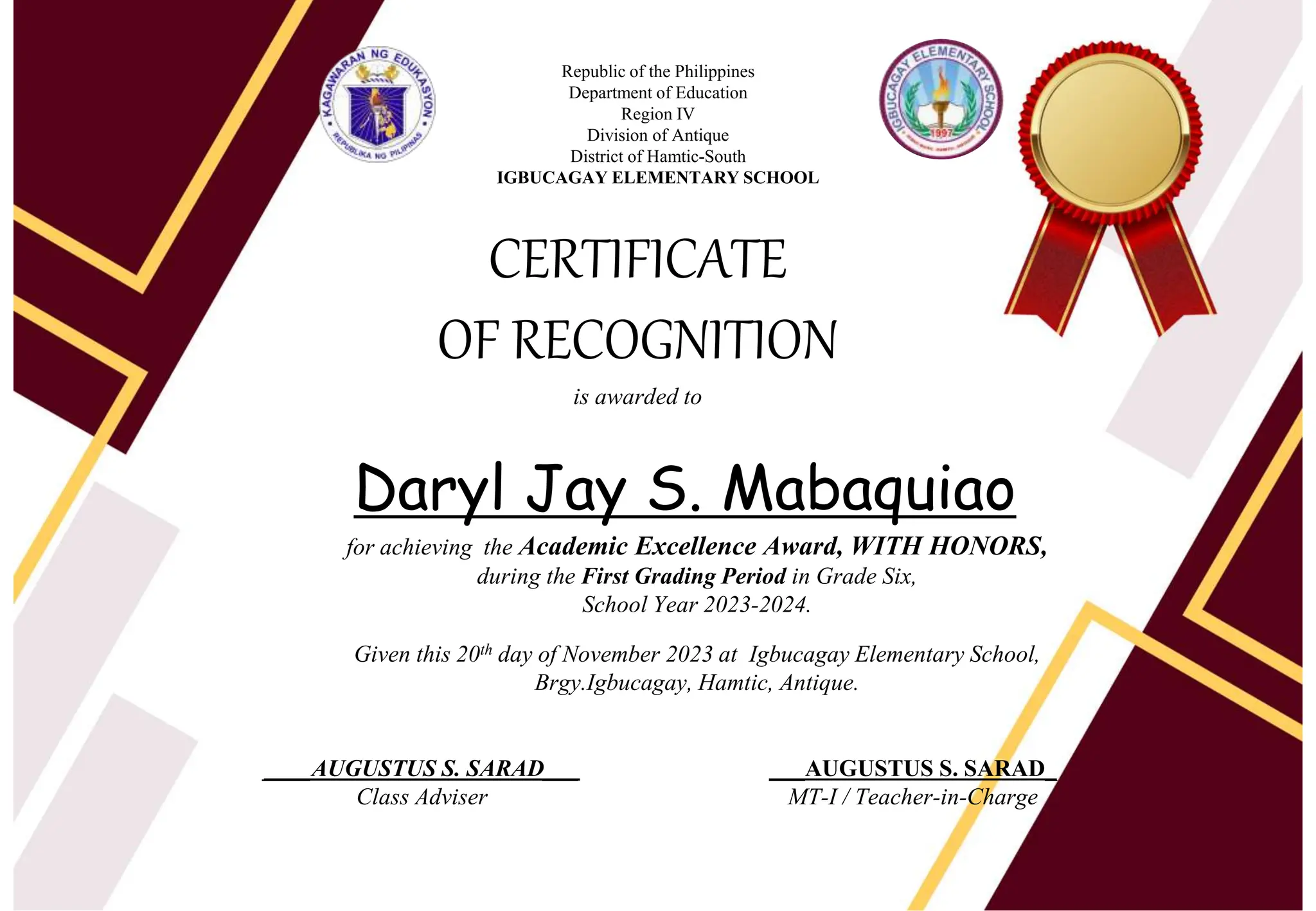 set certificate for awards where you can use on giving awards and recognition | PPT