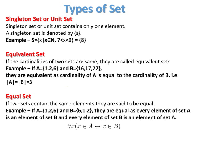 Basic structures of SETS in Discrete Mathematics. | PPT