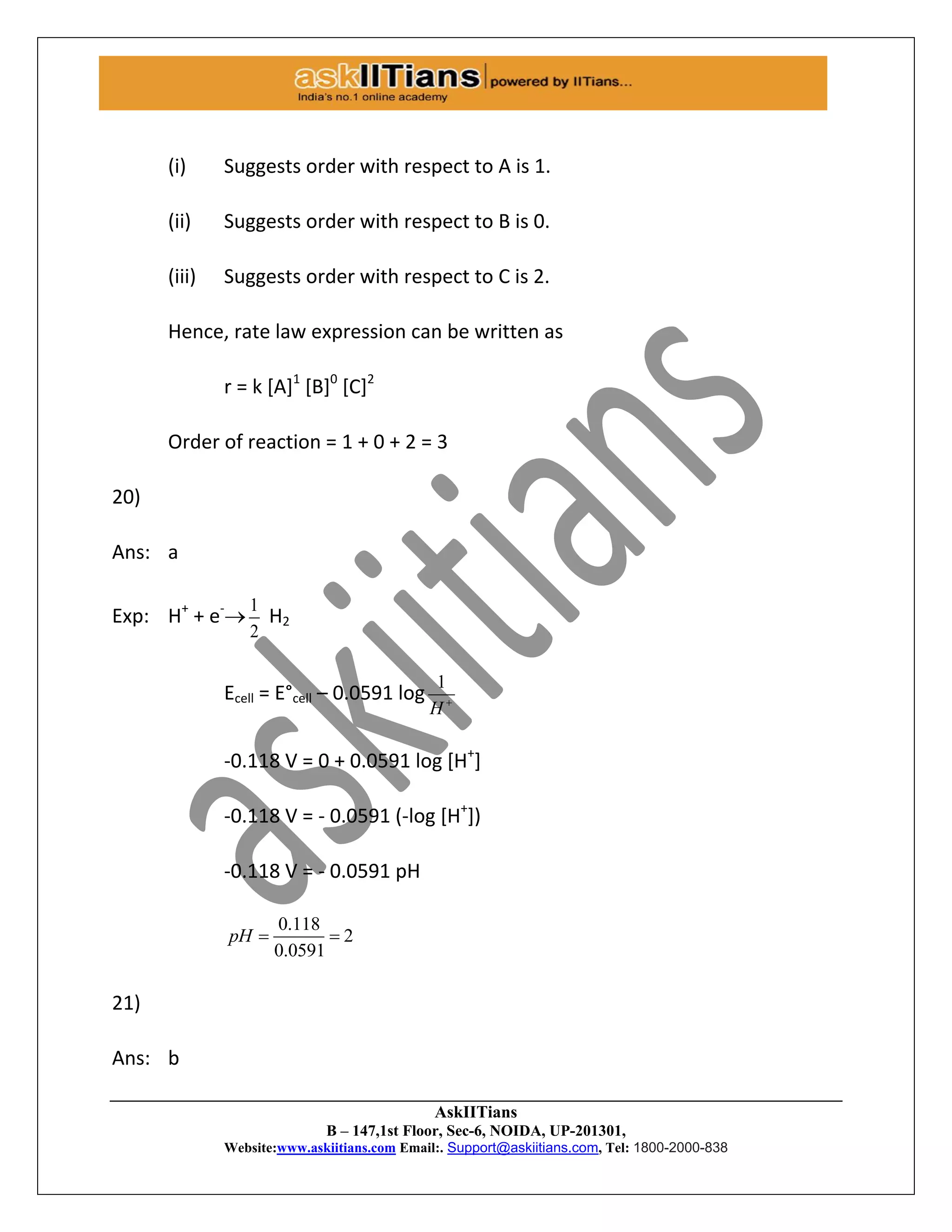 IIT JEE Main Sample Paper Set2_Answer | PDF