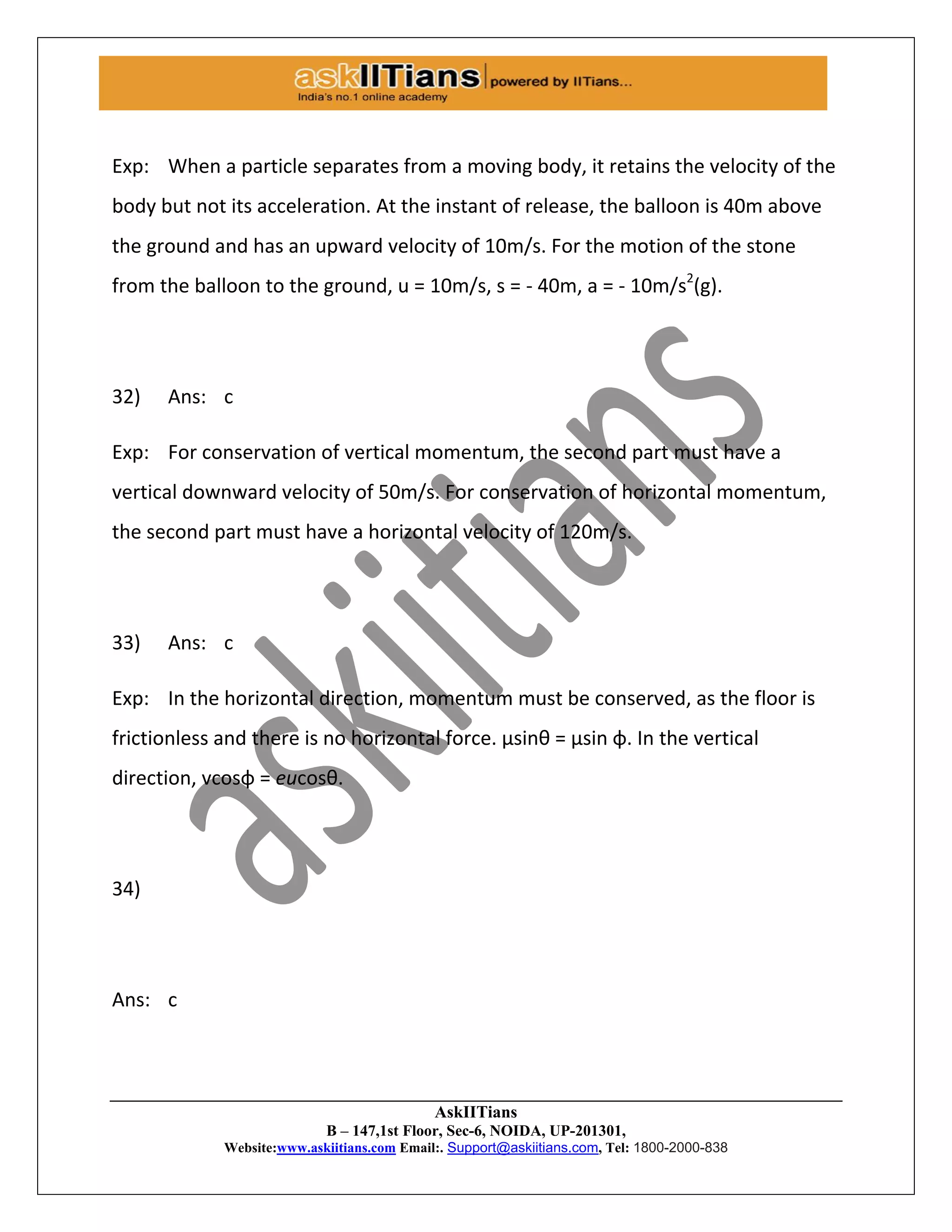 IIT JEE Main Sample Paper Set2_Answer | PDF