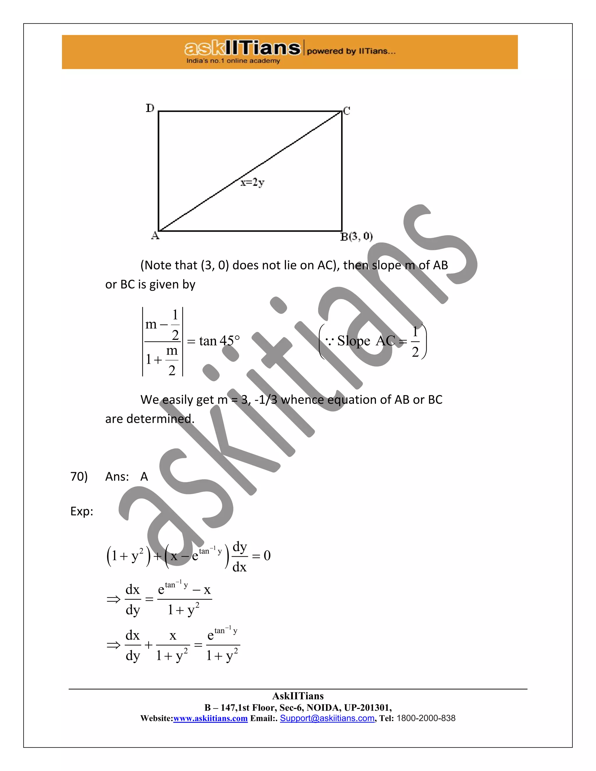 IIT JEE Main Sample Paper Set2_Answer | PDF