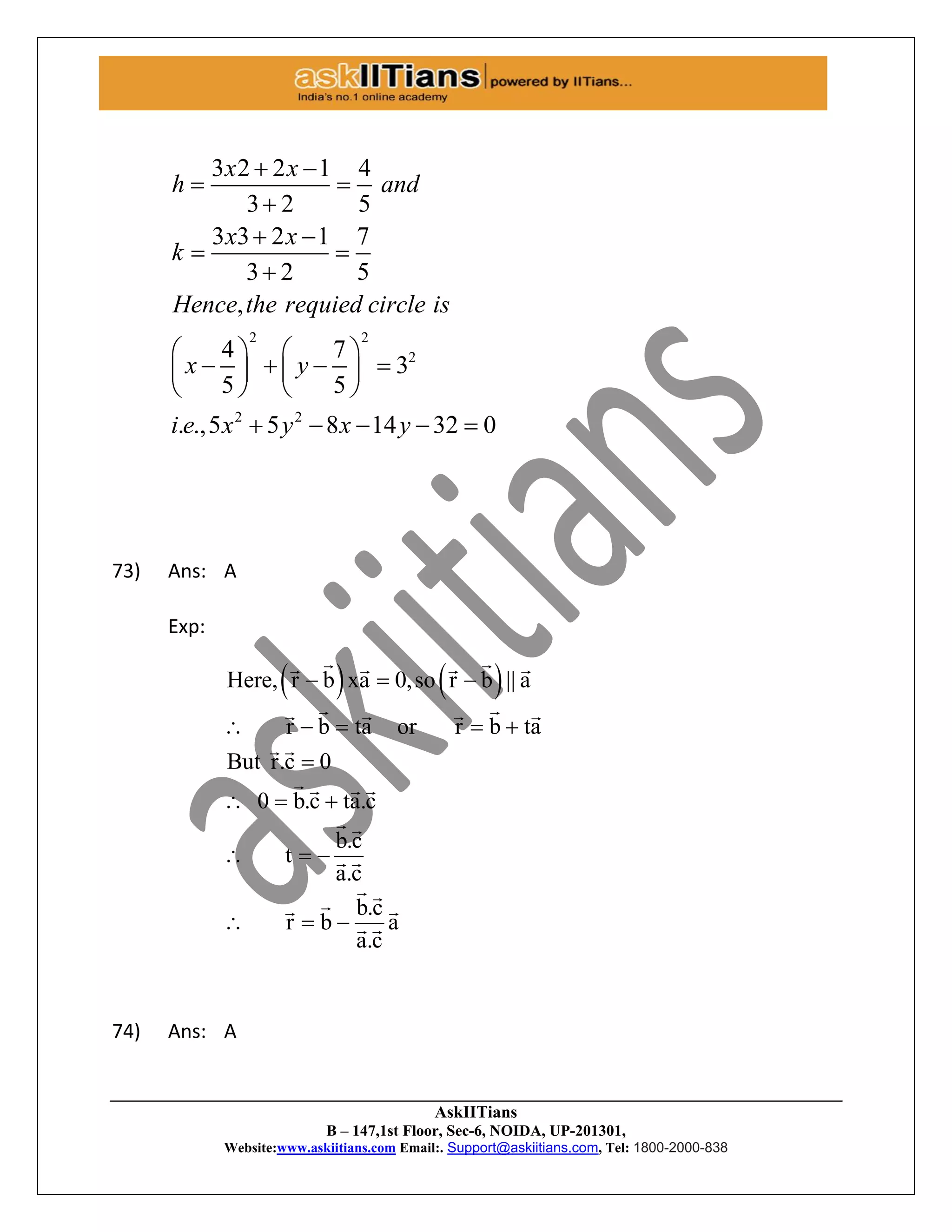 IIT JEE Main Sample Paper Set2_Answer | PDF
