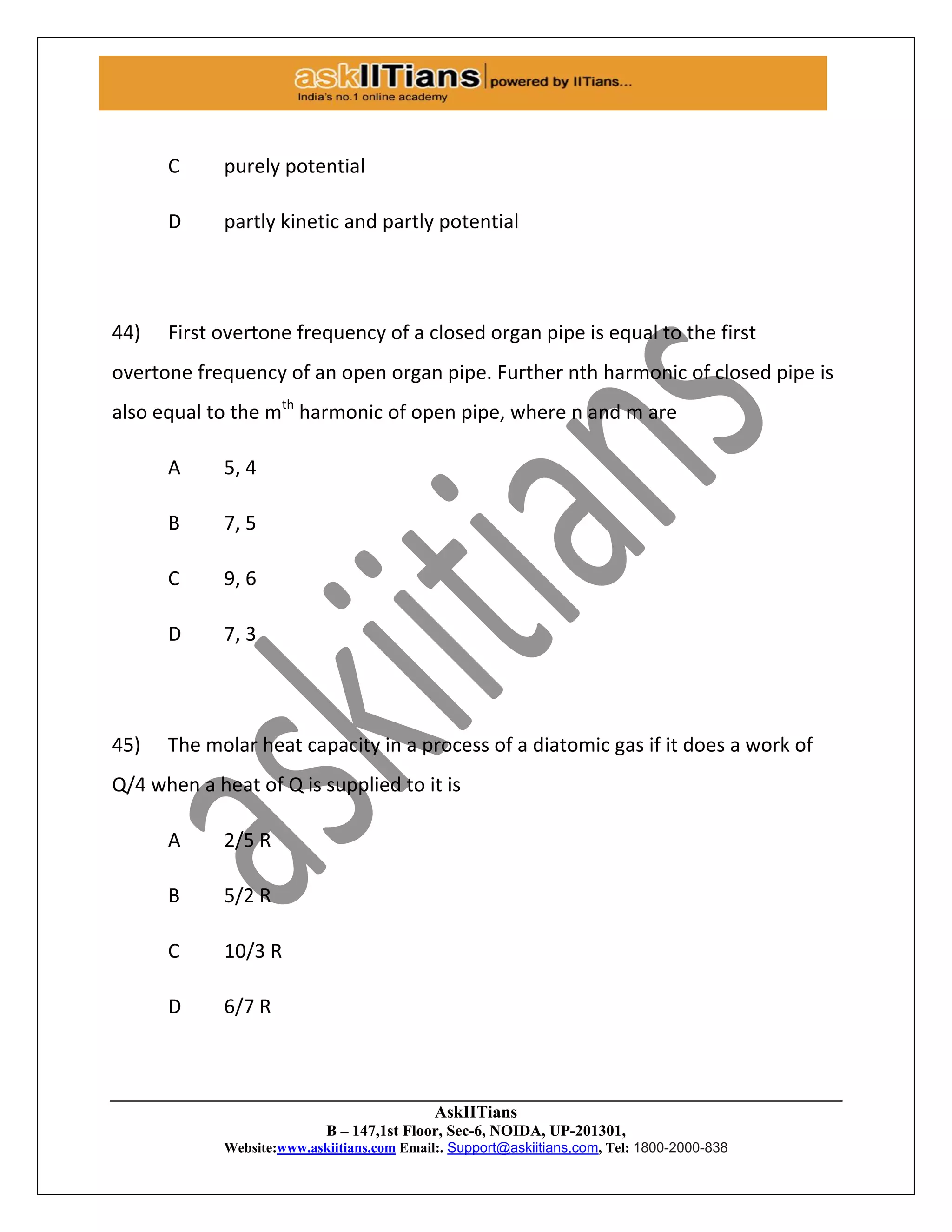 IIT JEE Main Sample Paper Set2 Questions | PDF