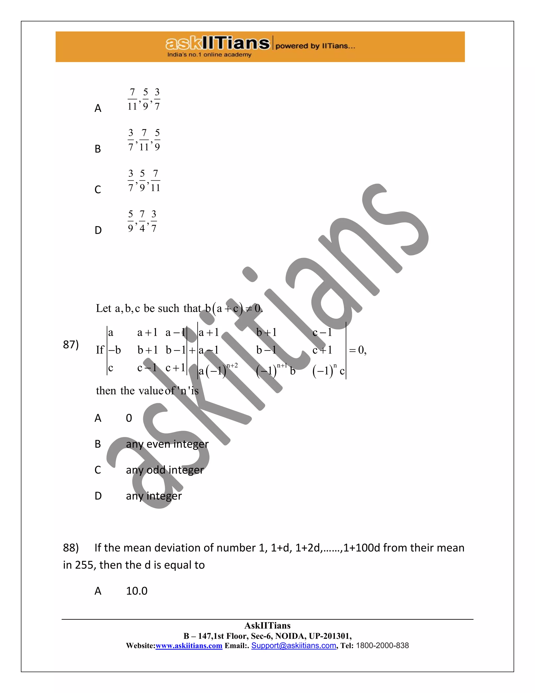 IIT JEE Main Sample Paper Set2 Questions | PDF