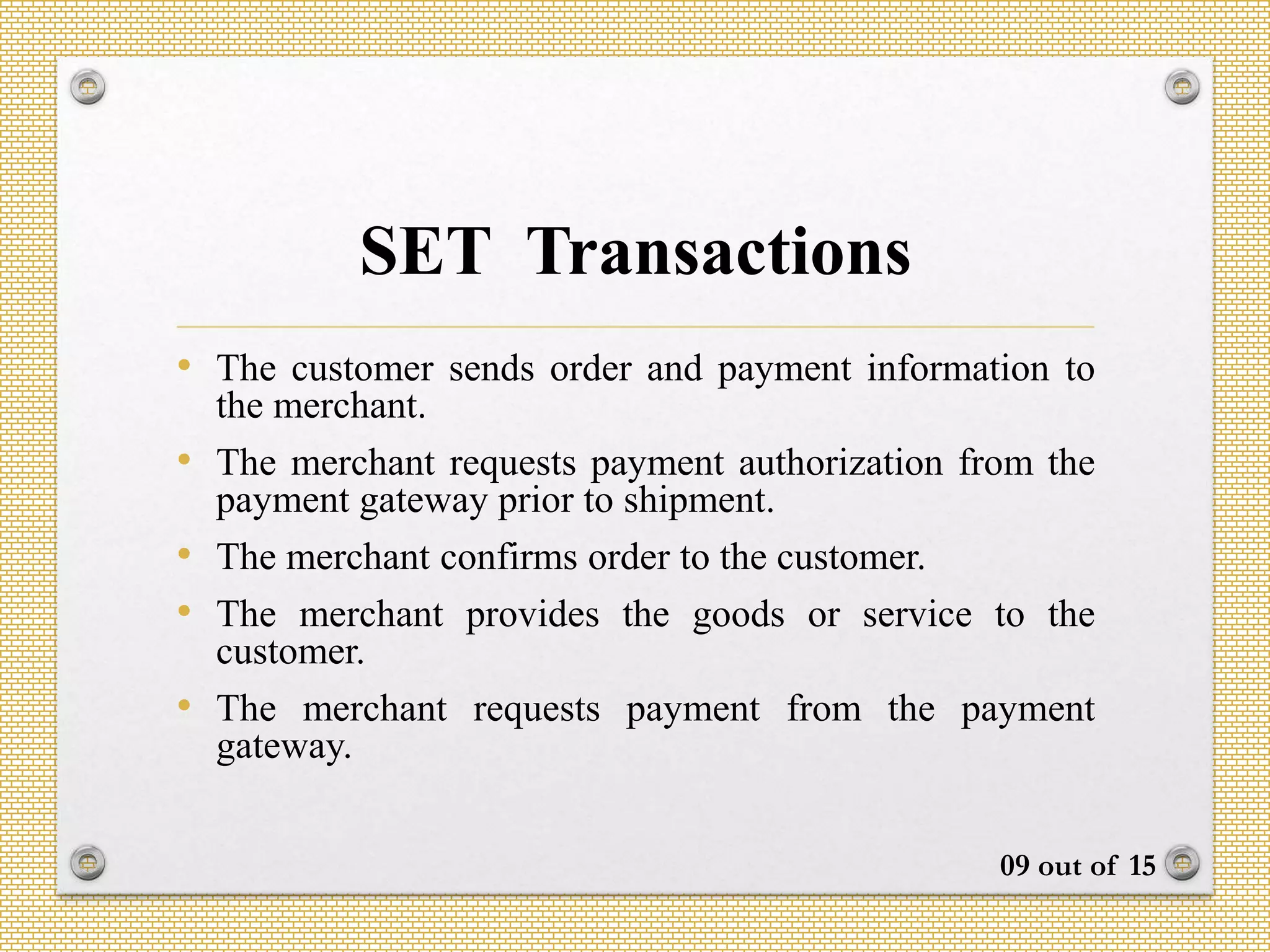 Secure Electronic Transaction | PPTX