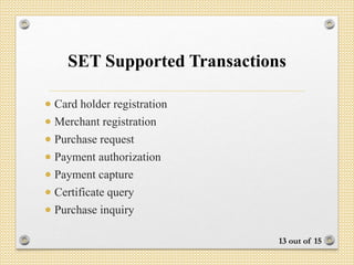 Secure Electronic Transaction | PPTX