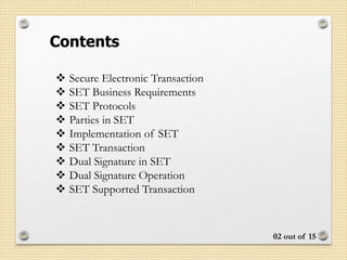 Secure Electronic Transaction | PPTX