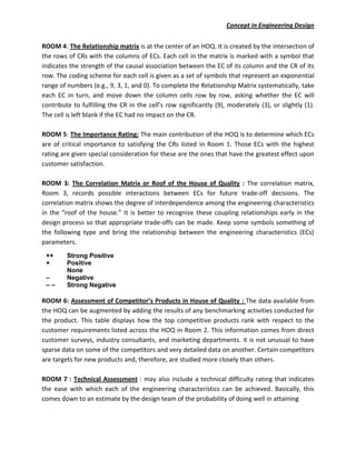 Detail explanation about the HOQ ( House of quality ) concept in ...