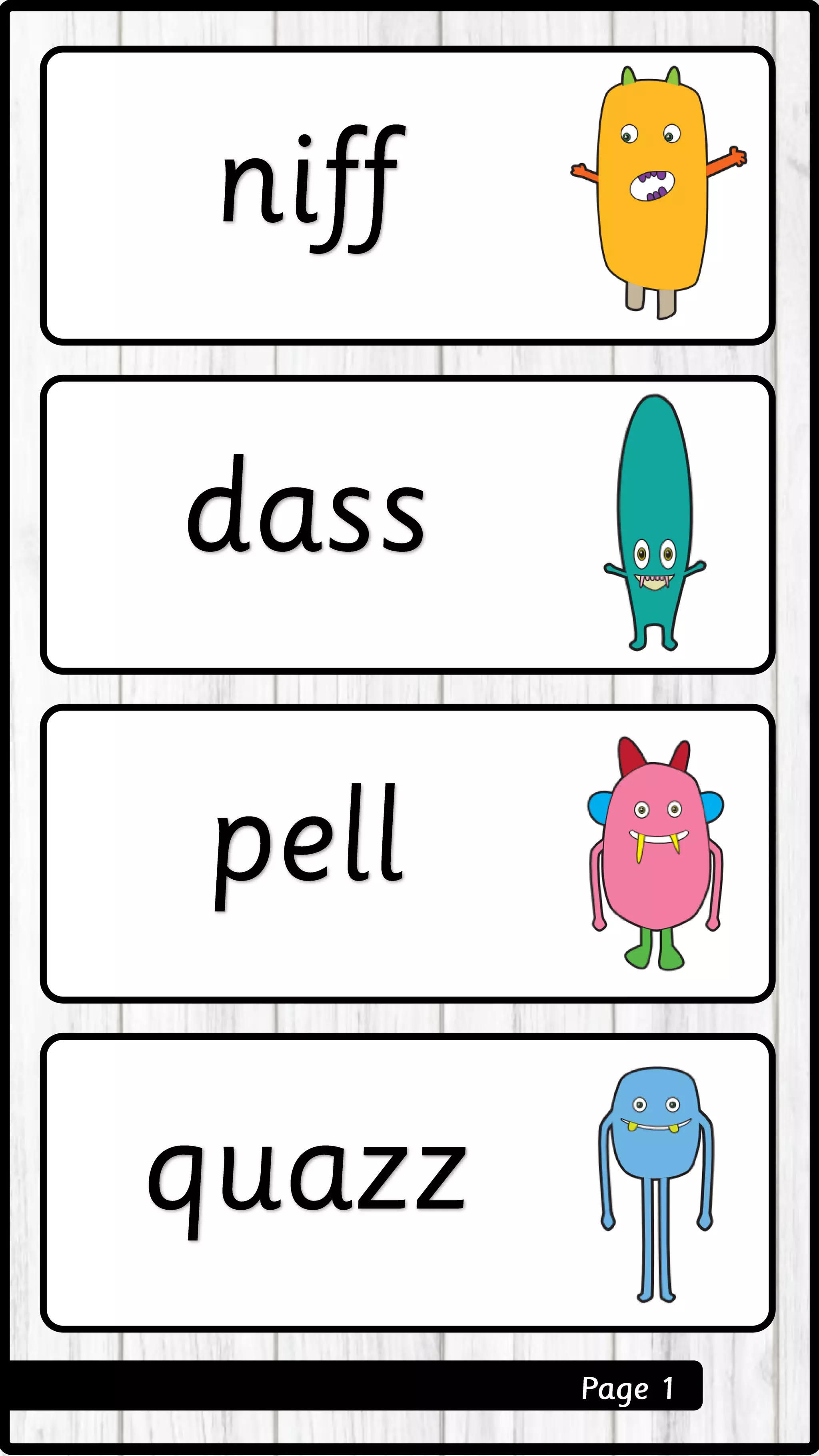 Phonics Screening Set 4 EXAMPLE | PDF