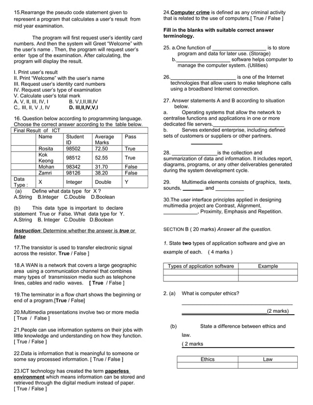 Set5 ict-question | DOC