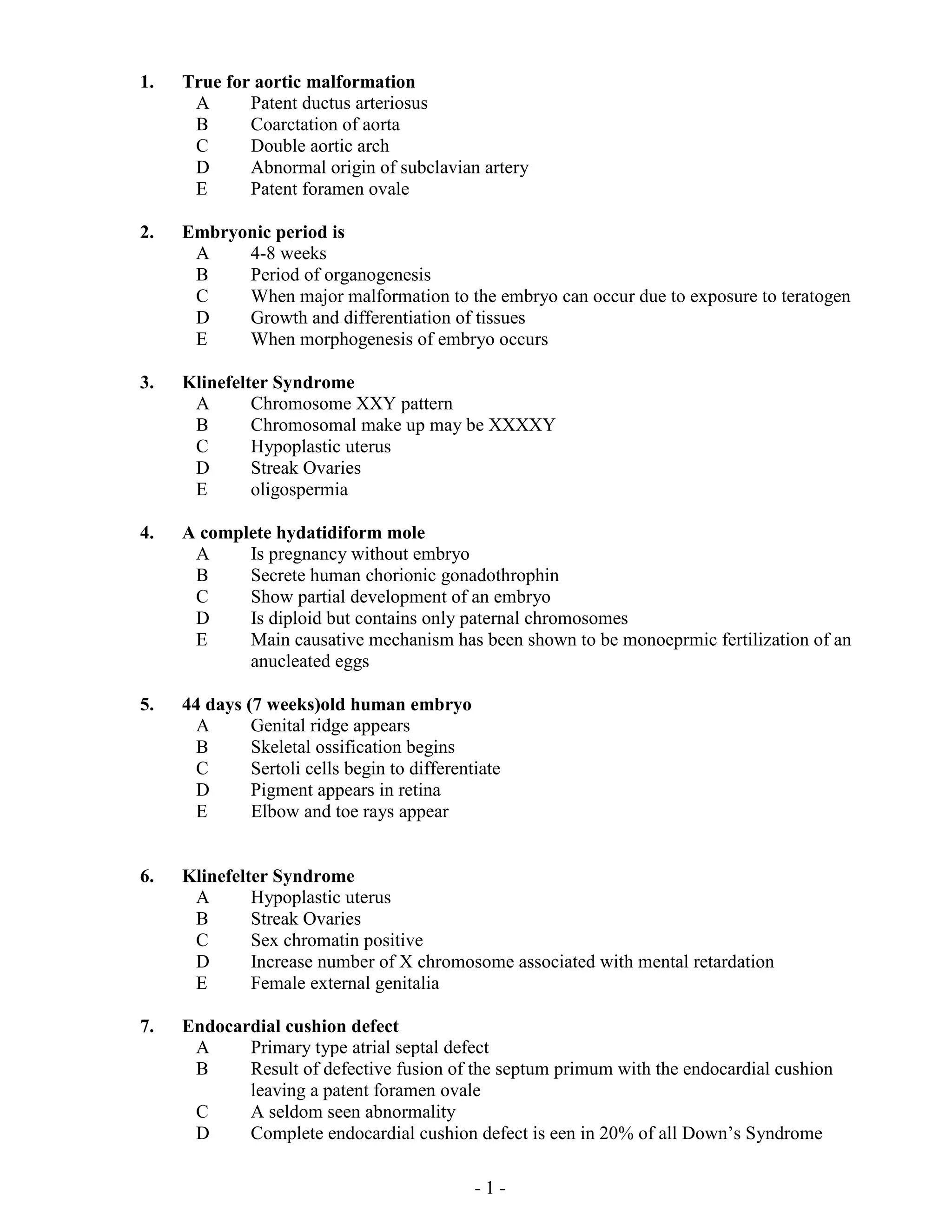 MRCOG PART 1 PRACTICE MCQ | PDF