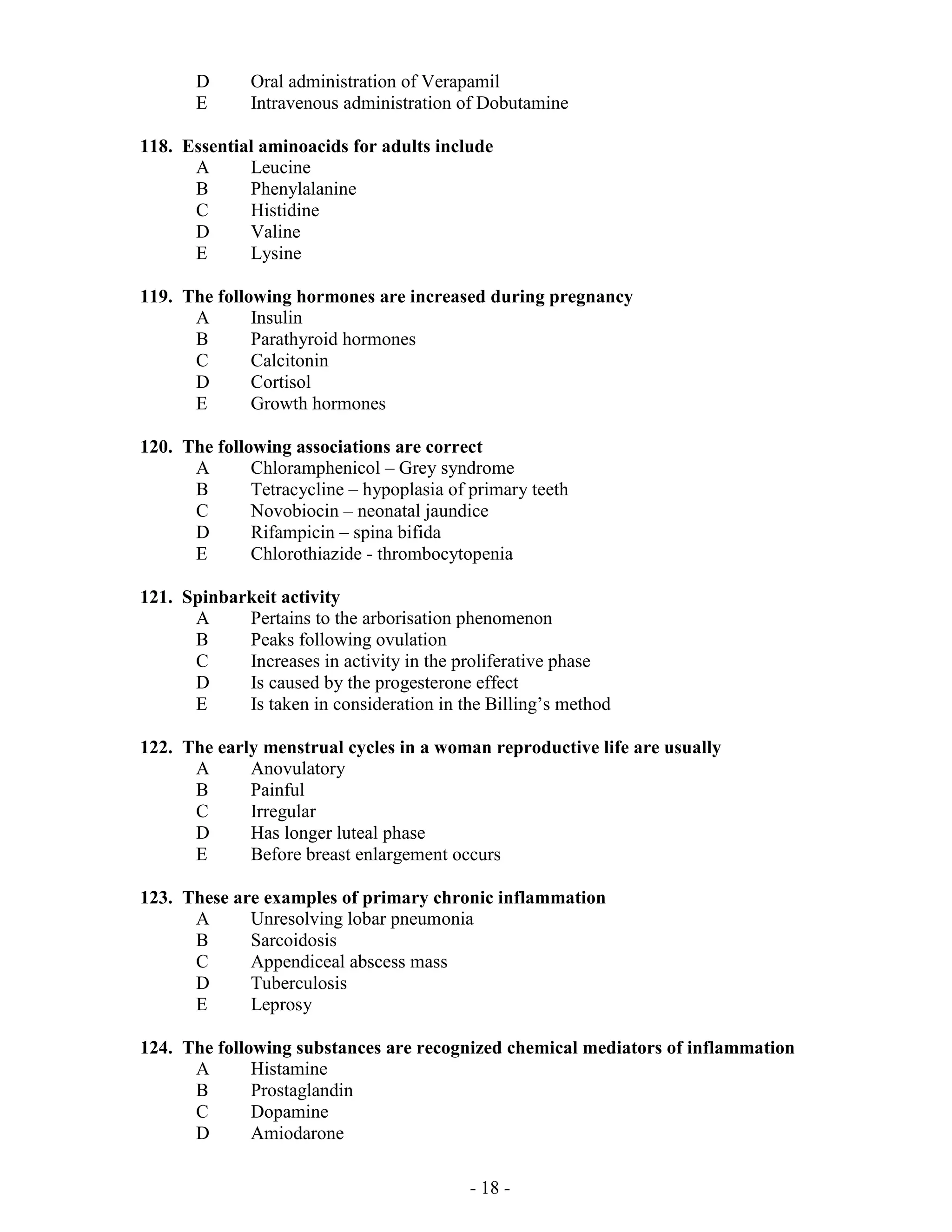 MRCOG PART 1 PRACTICE MCQ | PDF