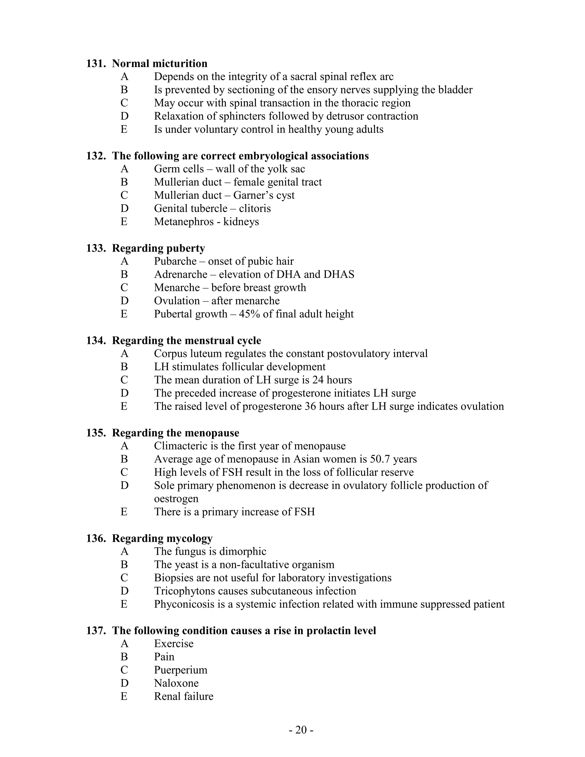 MRCOG PART 1 PRACTICE MCQ | PDF