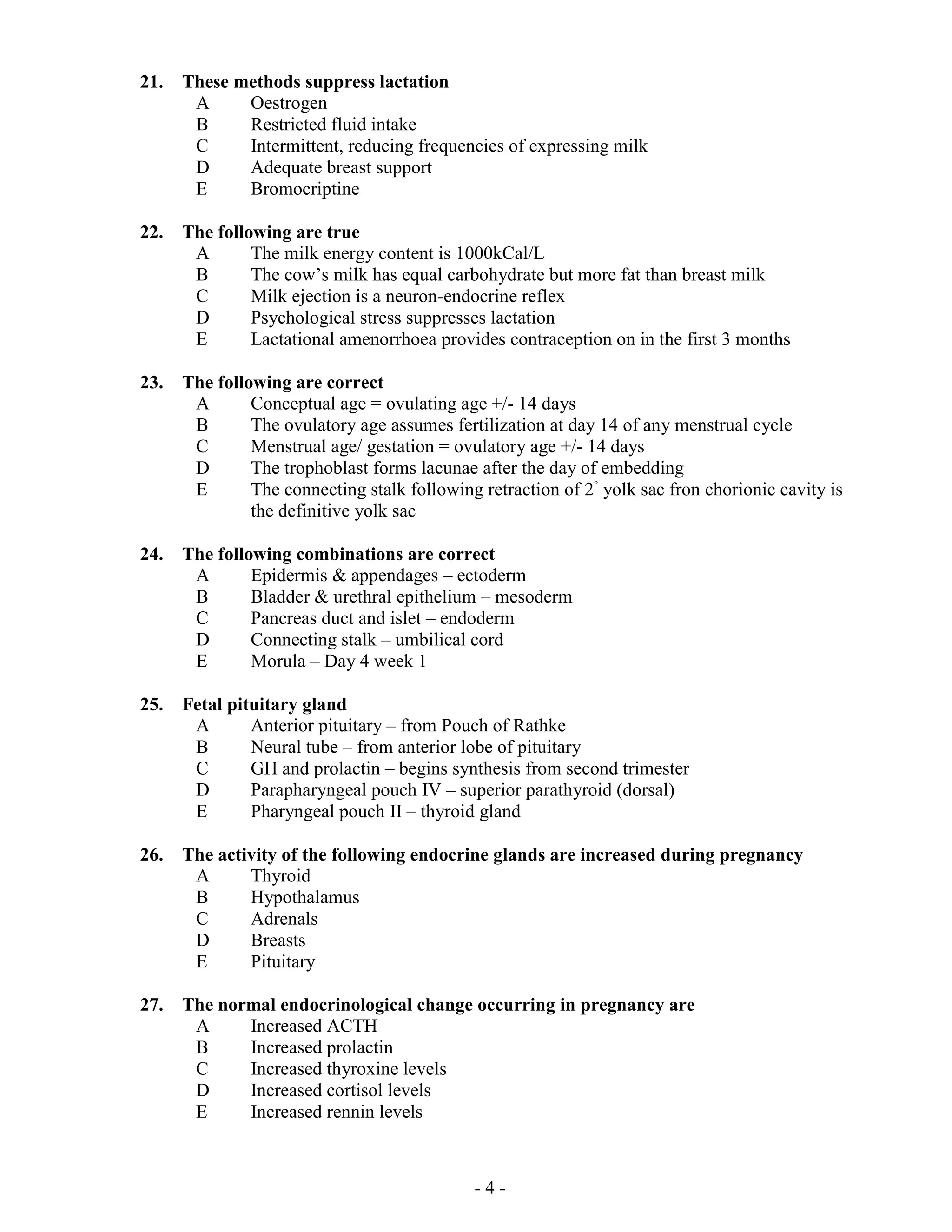 MRCOG PART 1 PRACTICE MCQ | PDF