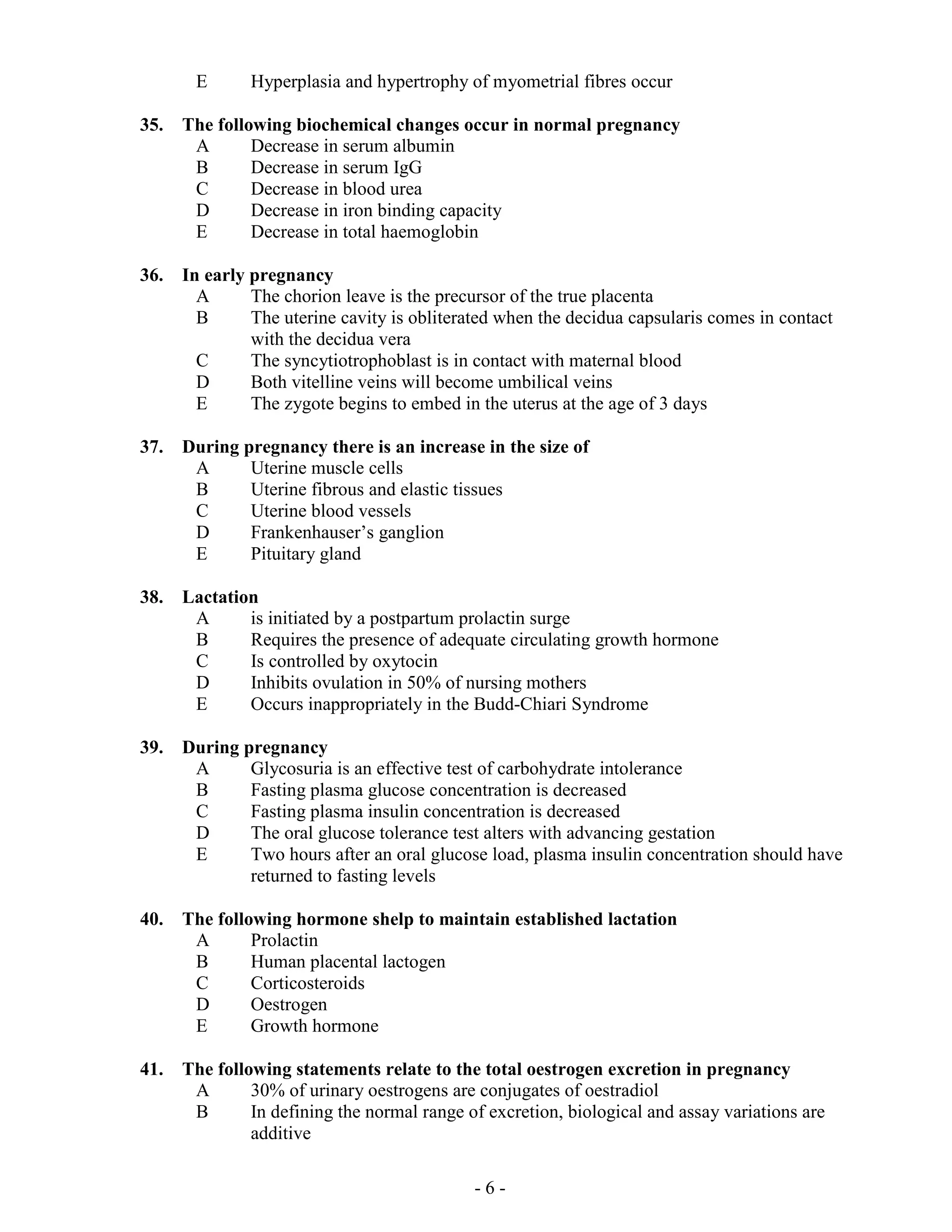 MRCOG PART 1 PRACTICE MCQ | PDF