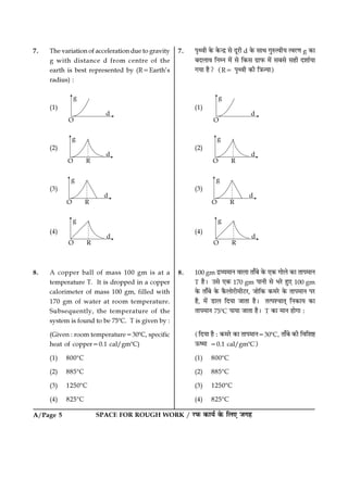 IIT-JEE Mains 2017 Offline Previous Question Paper Set A | PDF