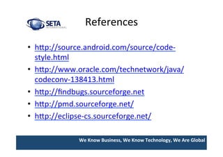 Aandroid coding convention and quality assurance plugin | PDF