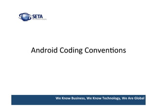 Aandroid coding convention and quality assurance plugin | PDF