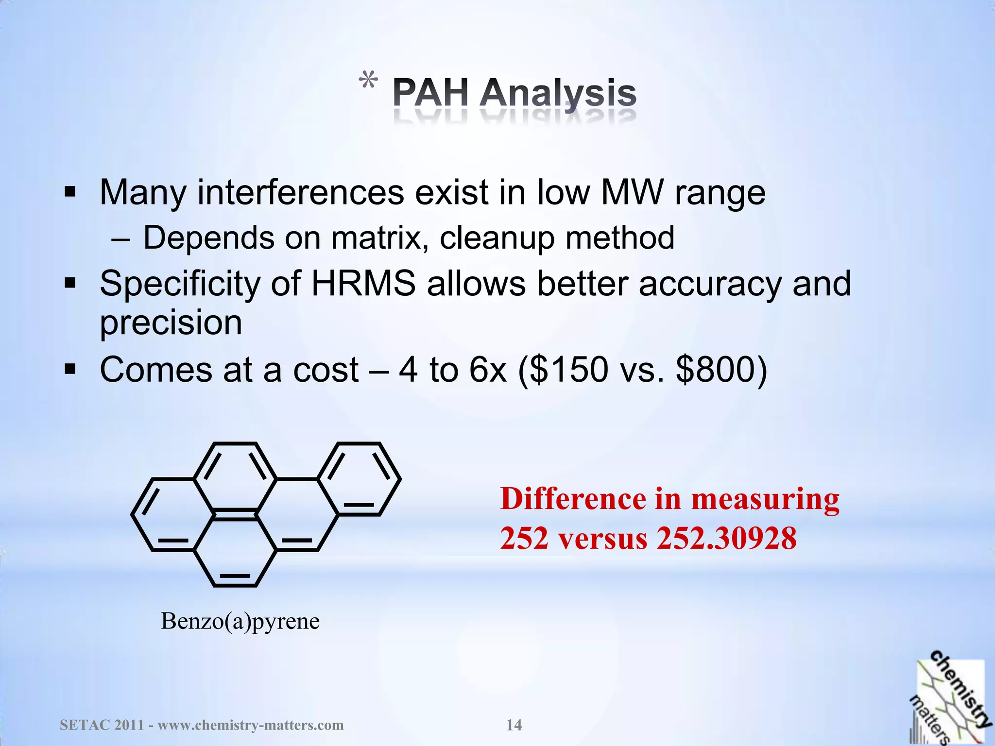 PAH Analytical Techniques and Impacts on Risk Assessment | PPTX