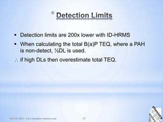 PAH Analytical Techniques and Impacts on Risk Assessment | PPTX