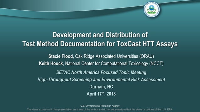 SETAC HTS SFlood | PPT