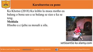 Setaele sa thothokiso | PPTX
