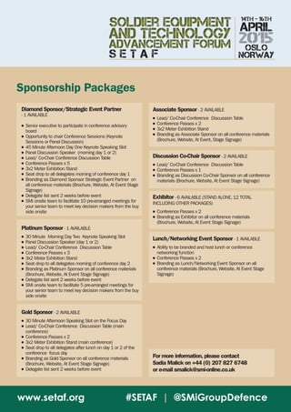 SETAF 2015 Sponsorship Prospectus | PDF