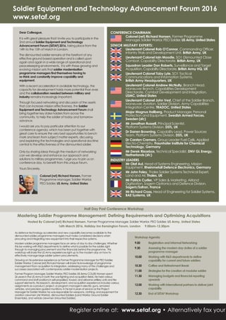 SETAF: Soldier Equipment and Technology Advancement Forum | PDF