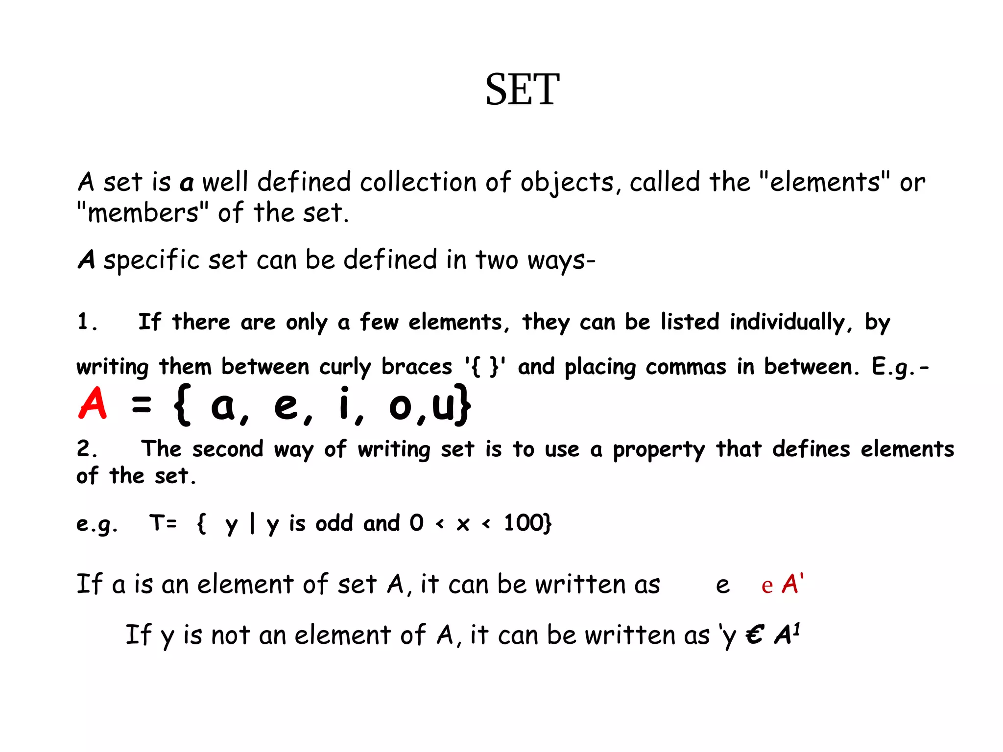 Set and its types | PPTX