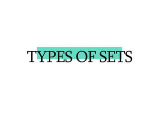 Set and its types | PPTX