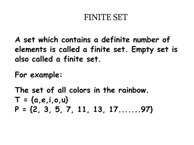 Set and its types | PPTX