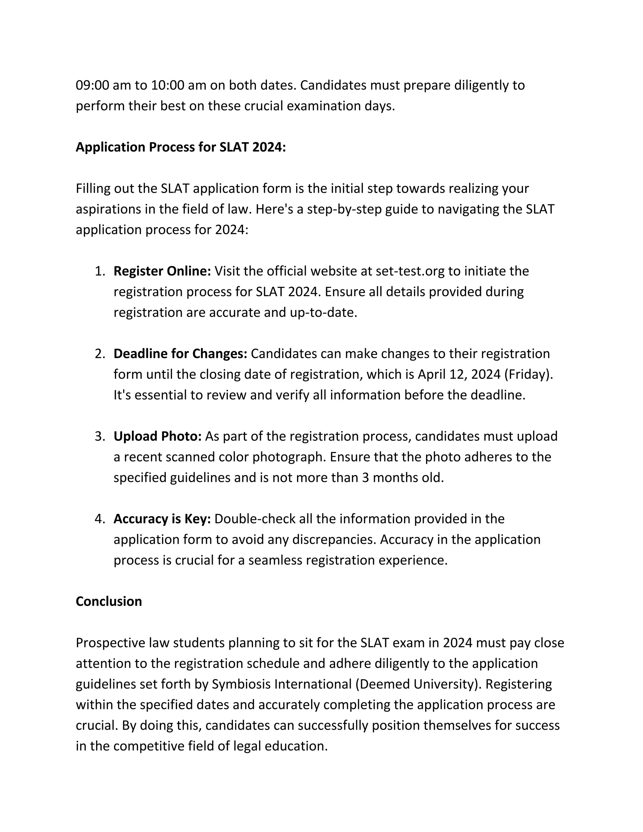 Guidelines for Registering for SLAT 2024 to Ensure Success | DOCX
