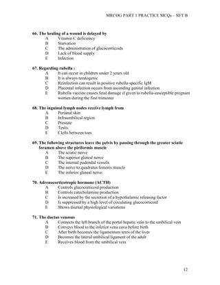 MRCOG Part 1 Practice MCQs | PDF