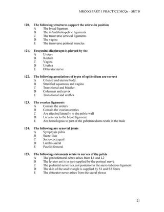 MRCOG Part 1 Practice MCQs | PDF