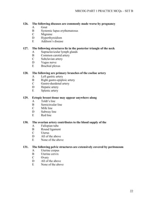 MRCOG Part 1 Practice MCQs | PDF