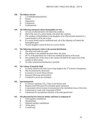 MRCOG Part 1 Practice MCQs | PDF