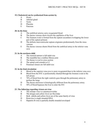MRCOG Part 1 Practice MCQs | PDF