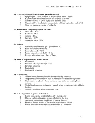 MRCOG Part 1 Practice MCQs | PDF