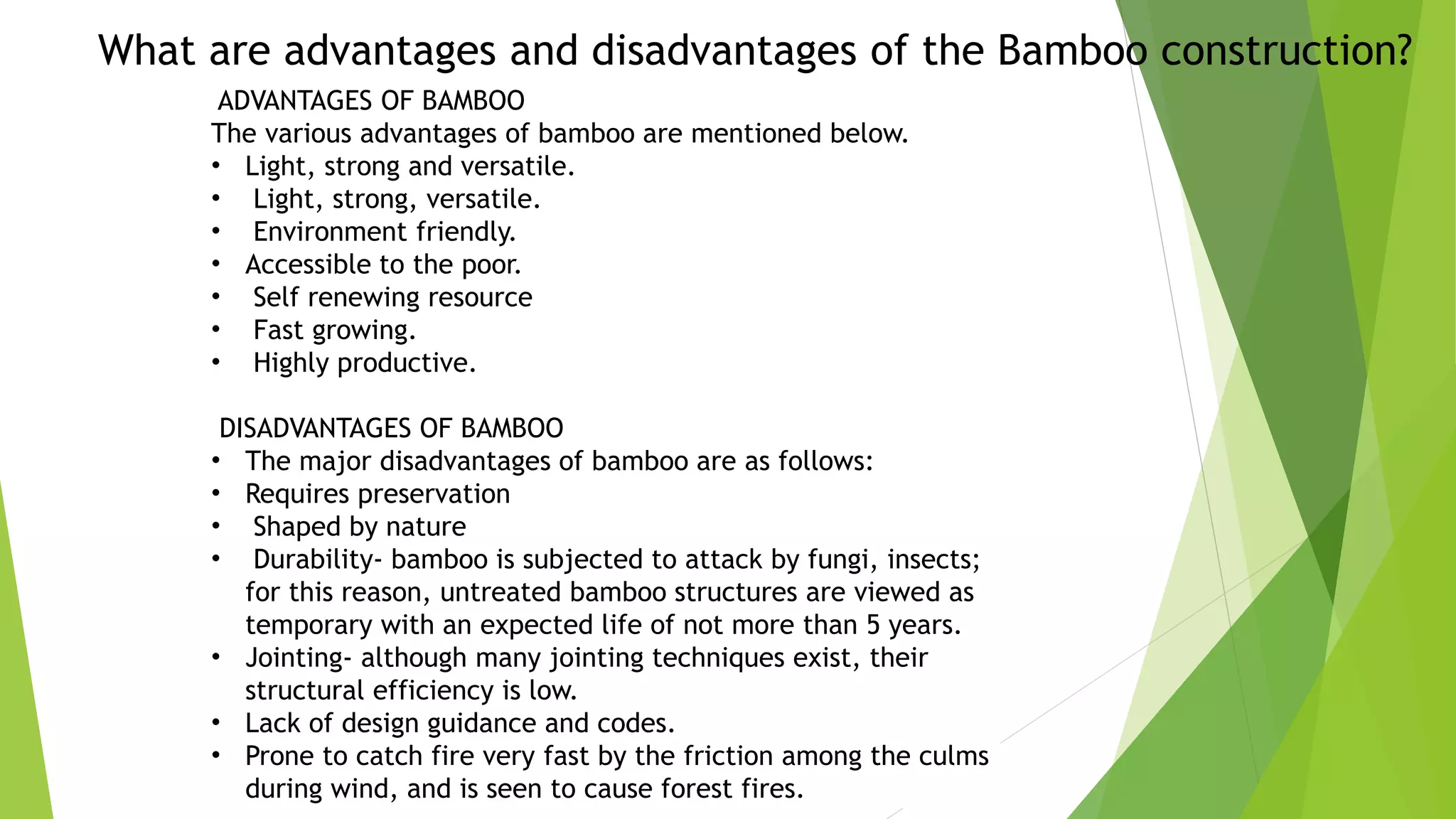 Bamboo and Its applications. | PPT