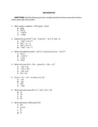 Set b=math nat.4 | PDF