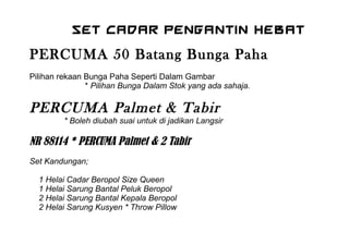 Set Cadar Pengantin berbunga paha | ODP
