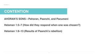 LDS (Mormon) Sunday School Lesson - Helaman 1-5 (A Sure Foundation) | PPT