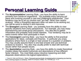 SETC 2004 - Learning Styles and Student Performance in an E-Learning ...