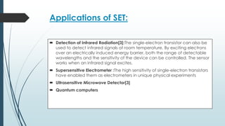 Single Electron Transistor(SET) | PDF